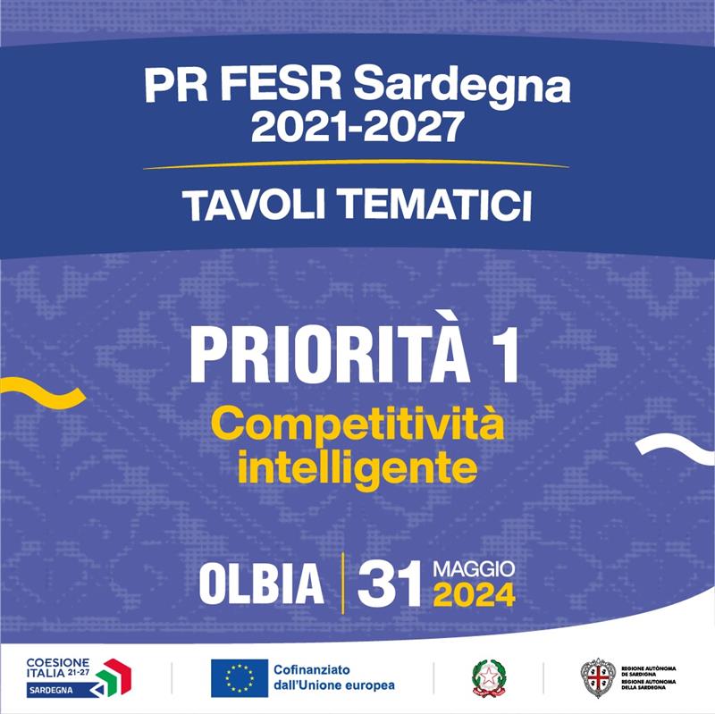 Competitività intelligente. L’evento PR FESR Sardegna 2021-2027 in ...
